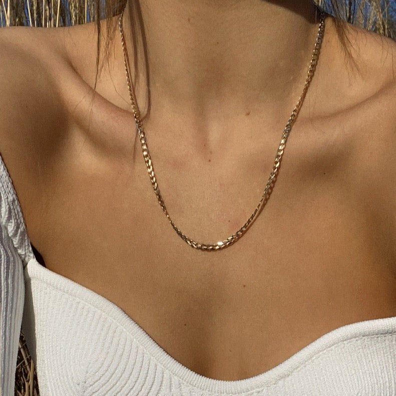 VINE CHAIN - 14K CURB CHAIN NECKLACE – shopallisondaniel.com